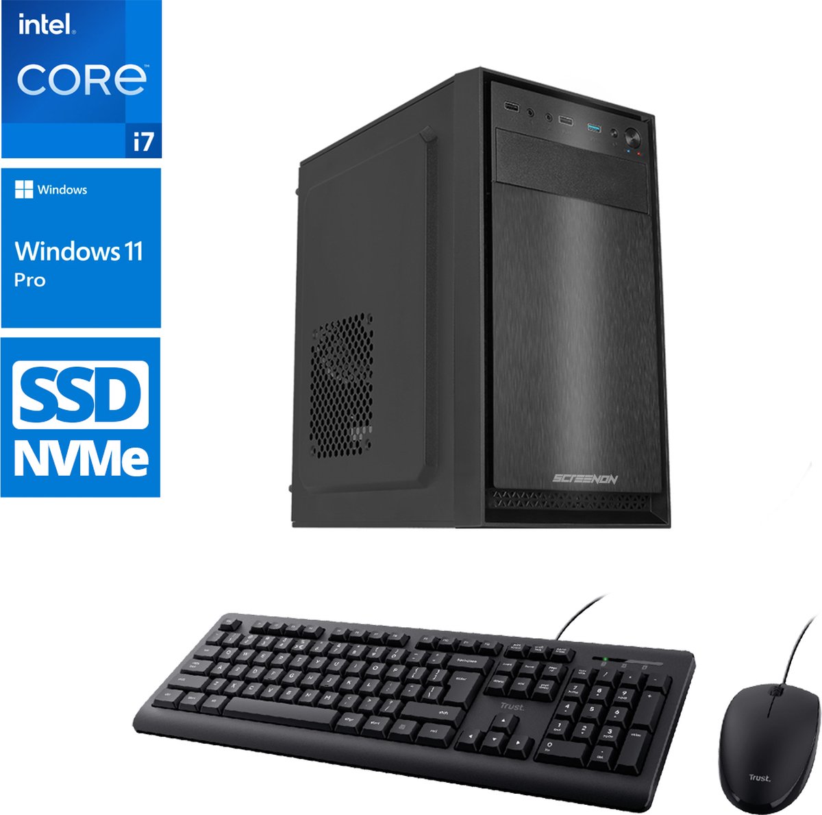 Intel Compleet PC SET | Intel Core i7 | 64 GB DDR4 | 2 TB SSD - NVMe ...