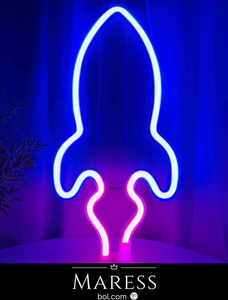 Neon verlichting game raket - Neon wandlamp - Neon ligt - Led ...