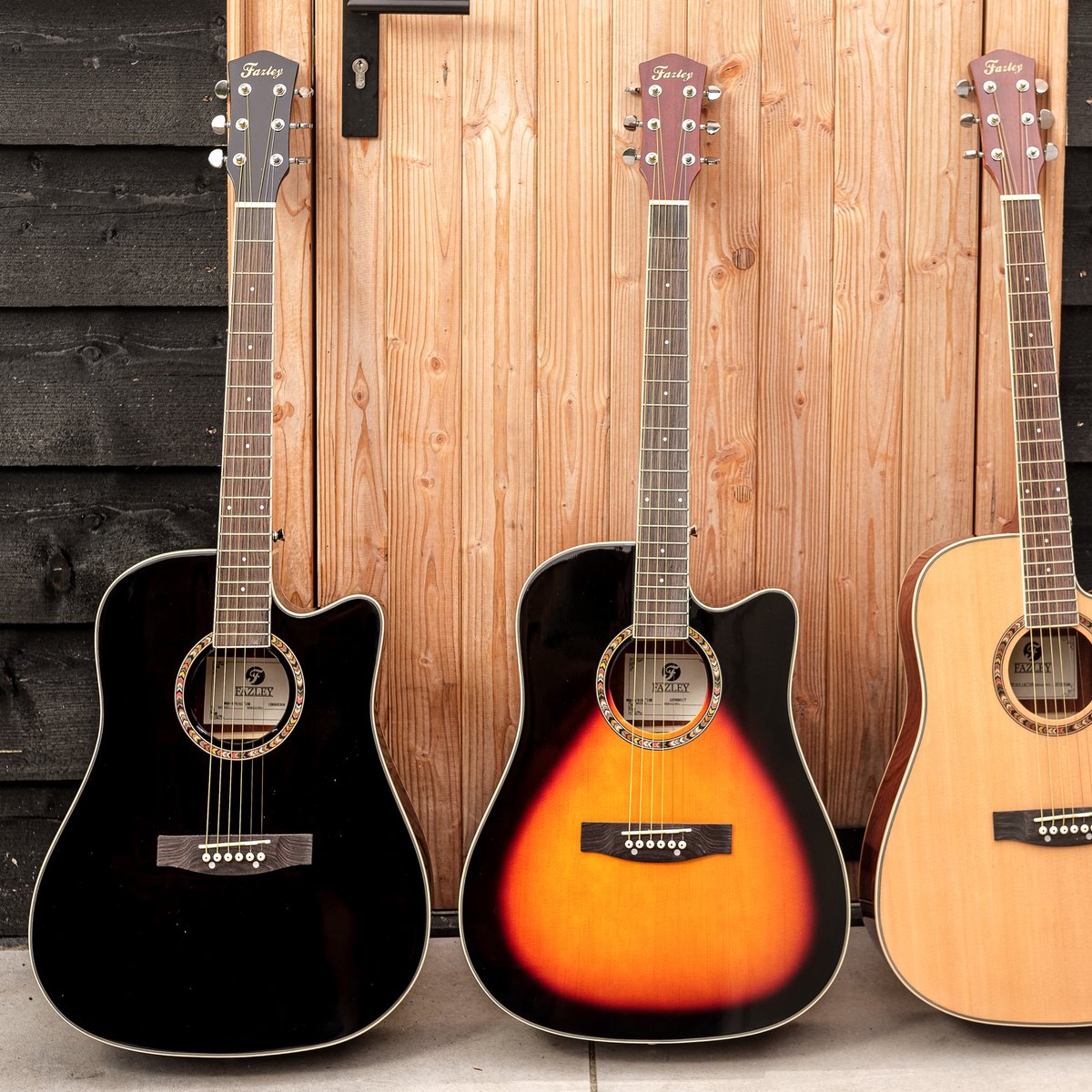 Fazley W65-BK akoestische western gitaar zwart | bol