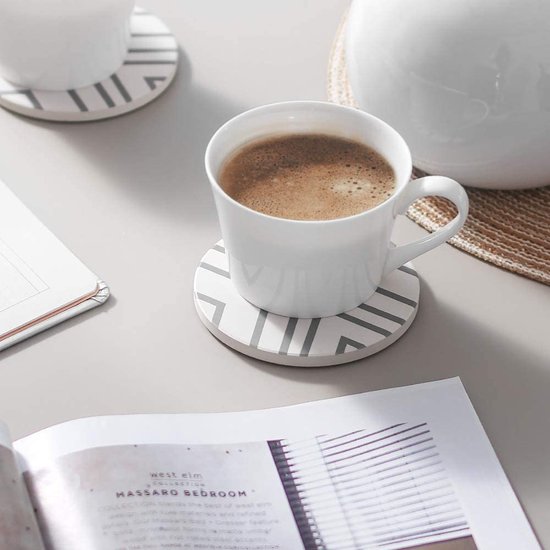 Ensemble de 6 sous-verres en pierre absorbante avec support, sous ...