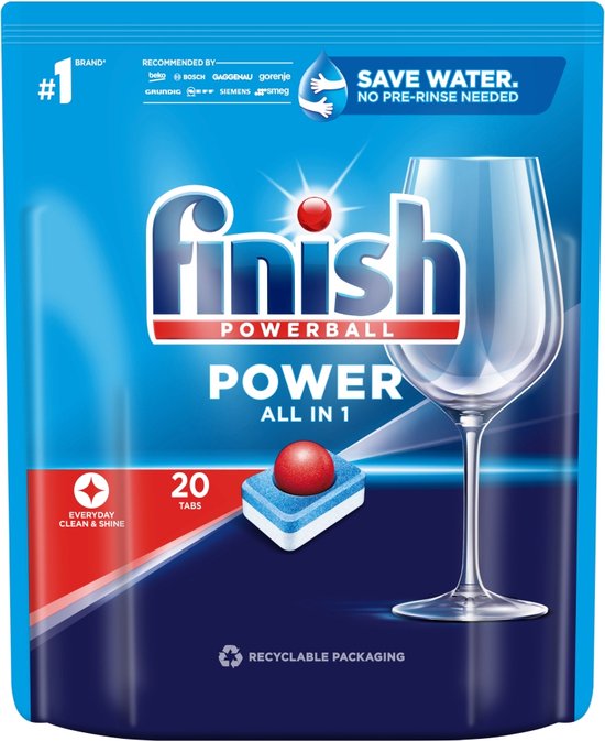 FINISH POWER ALL-IN-1 FRESH - Vaatwas tabletten x 20 | bol