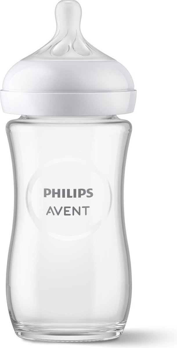 Philips Avent - Glas Babyfles - Natural Response - 1 stuk - 240ml | bol.com