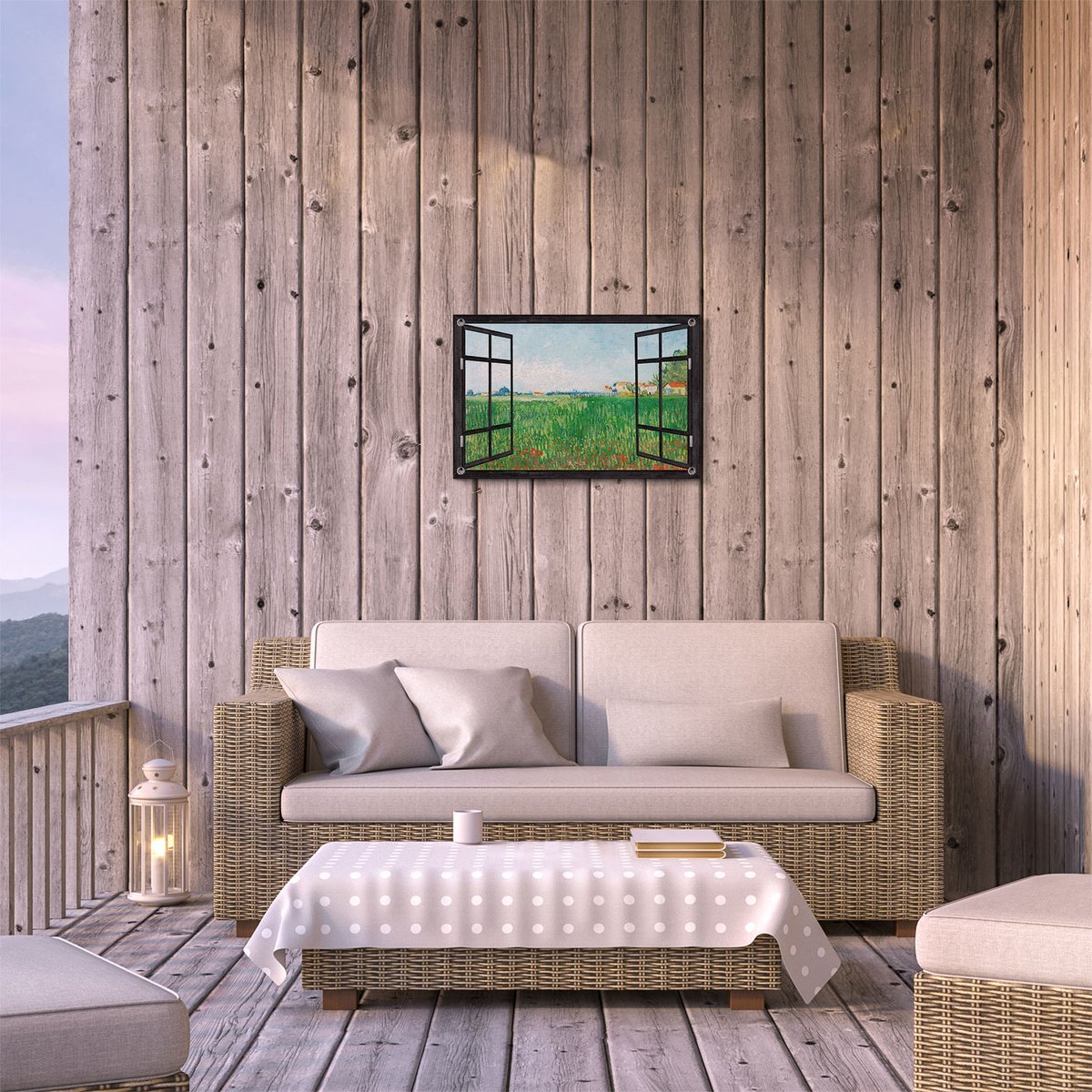 Gards Tuinposter Doorkijk Veld met Klaprozen - Vincent van Gogh - 60x40 ...