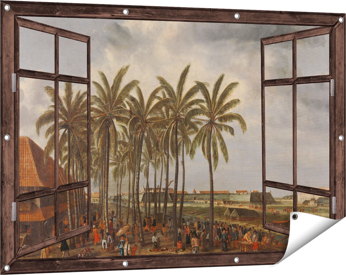 Gards Tuinposter Doorkijk Het Kasteel van Batavia - Andries Beeckman ...