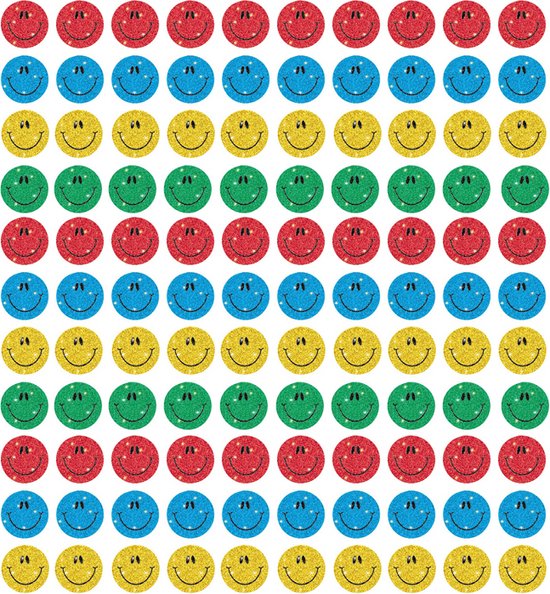 Glitter Smileys Stickervellen - Smiley Stickers voor Knutselen ...