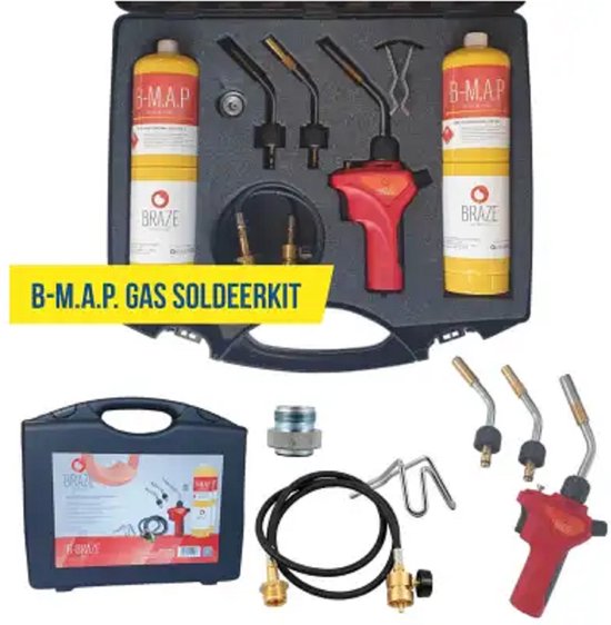 Soldeerkoffer Compleet in Koffer met Gas-Soldeer-Solderen-Brander | bol