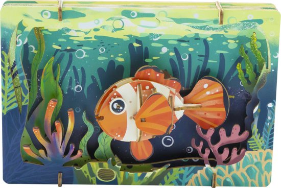 De Bouwplaats 3D Theater Aquarium Clownvis Vis - Houten bouwpakket ...