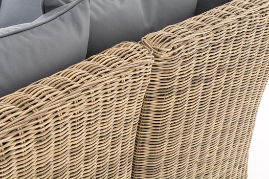 Loungebank Rotan - Iron grijs - Voor buiten - Tuinmeubelen - Wicker ...