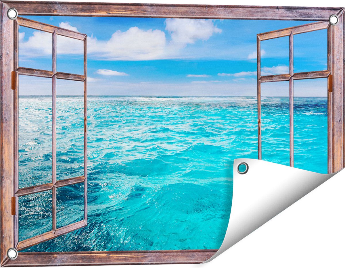 Gards Affiche Jardin Transparente Water Bleue Mer des Caraïbes - 60x40 ...