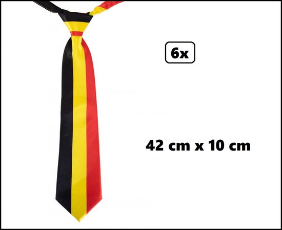 6x Stropdas Belgie - Belgium thema feest festival party fun | bol.com