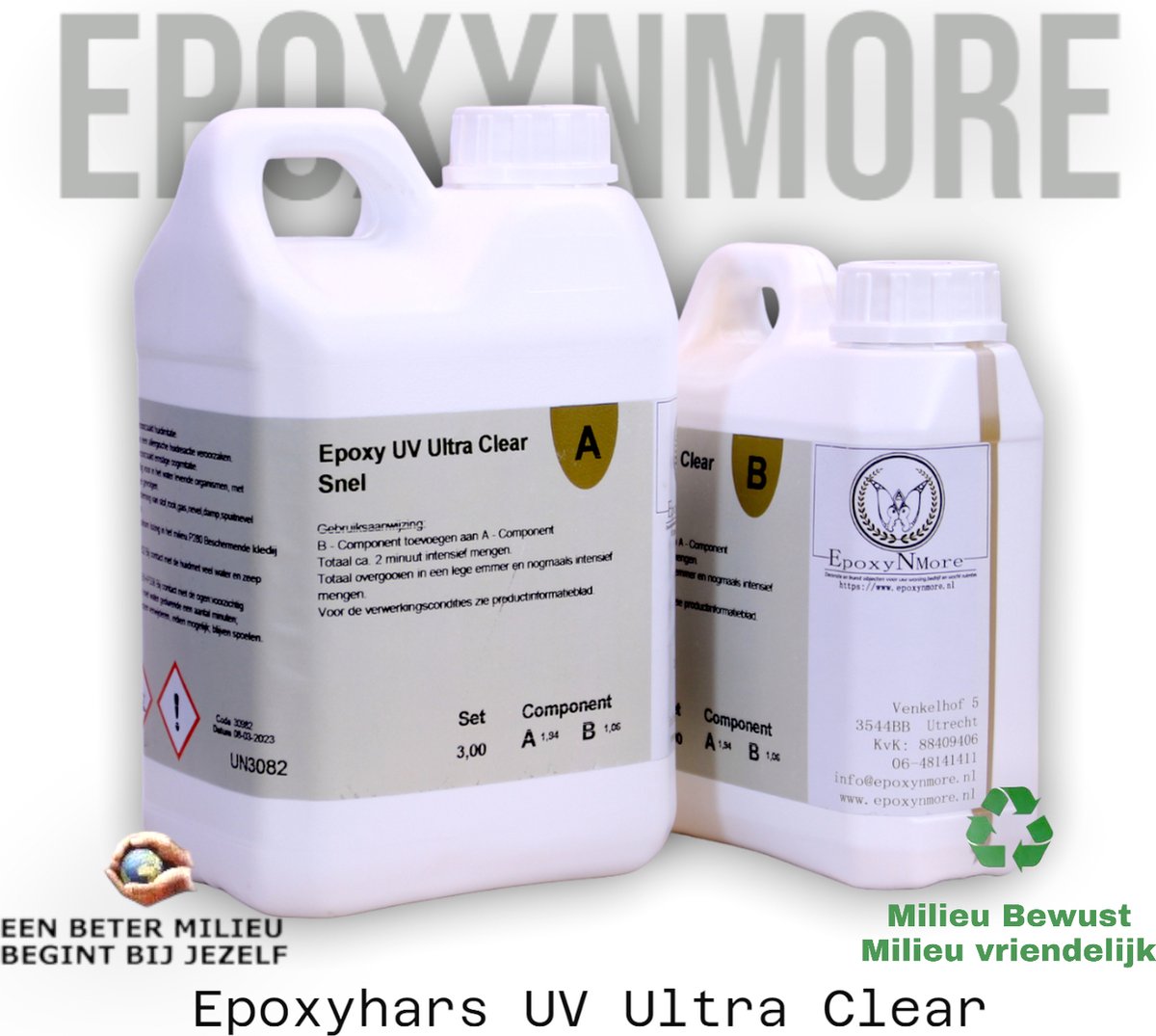 Milieubewust Milieuvriendelijk Epoxy UV Ultra Clear Snel 3 kg ...