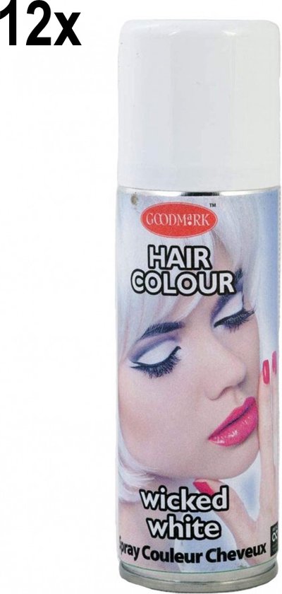 12x Haarspray wit 125 ml | bol