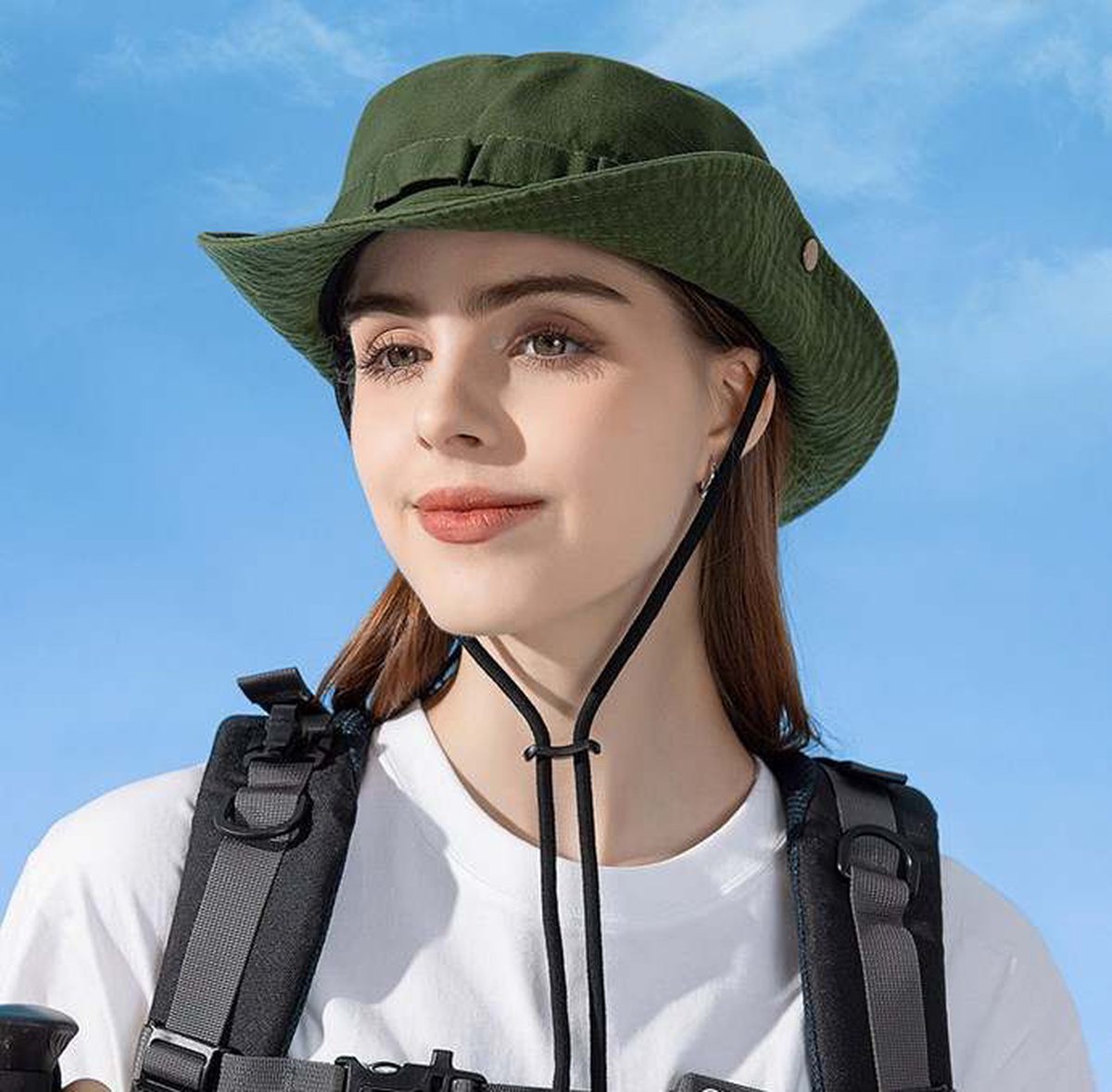 Safari Hoed Denim - UV 50+ Maat 56/58 Spijker Zonnehoed Cowboy Hoed ...