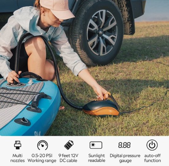 Outdoor Master Dolphin SUP-Pomp 20 PSI - Elektrisch - Hoge Volumestroom ...