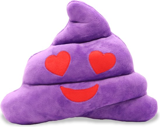 Emoji Kussen - Kawaii Kussen - Kawaii Knuffel - Paars Poep Knuffel ...