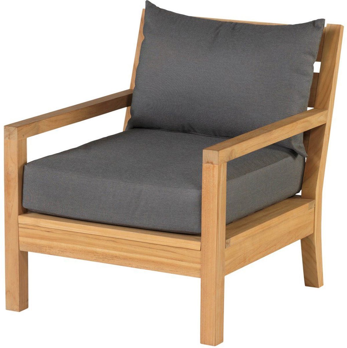 Exotan Loungestoel Tuin St. Peter - Teak - Grijs - 80x70x80 | bol.com