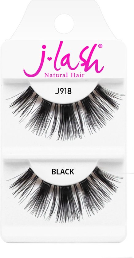 J-Lash - Natural Hair - J918 - Extreme Volume & Length - Nepwimpers - Zwart - 1 g | bol