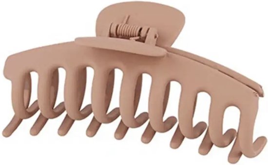 Emilie collection - haarklem - groot - beige - mat | bol