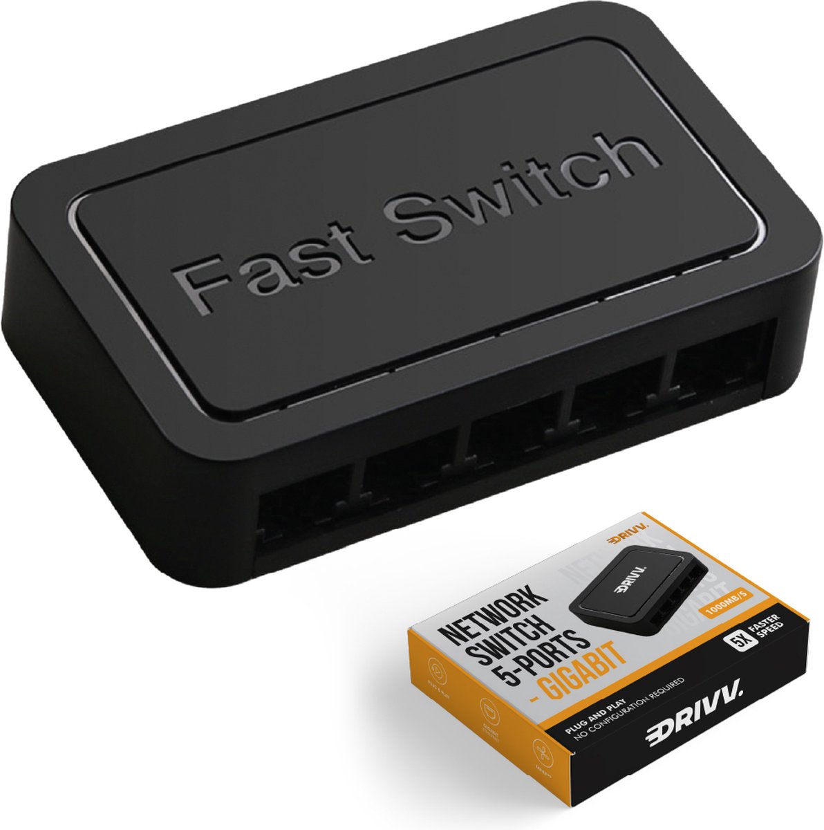 Drivv. Netwerk Switch - Tot 1000Mbps - 5 Poorten - Internet Switch ...