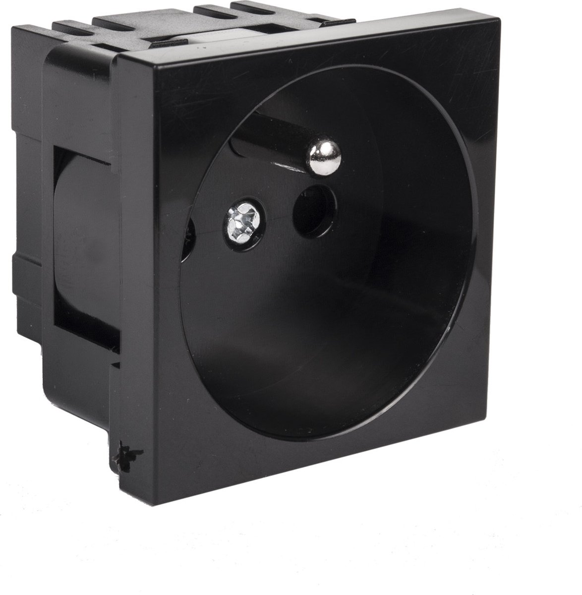 Maclean E-type stopcontact / geschikt voor glasramen - zwart MCE718B ...