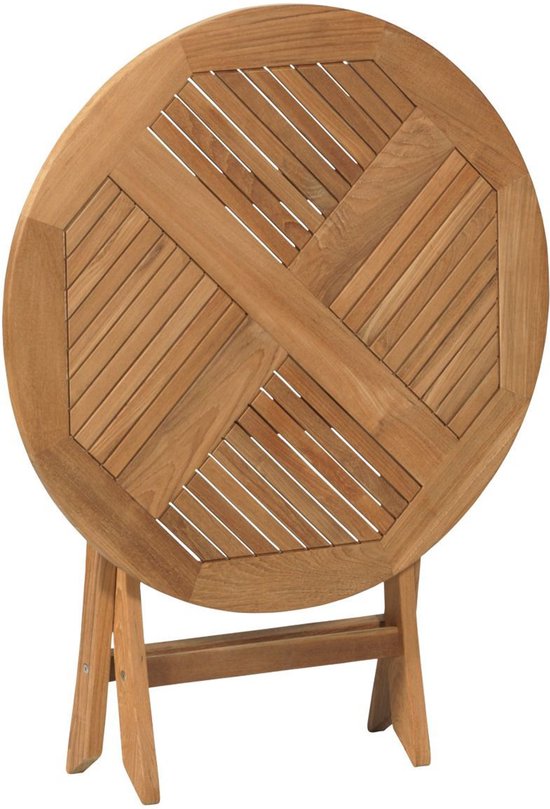 FOLDING INKLAPTAFEL ROND TEAK Ø80CM | bol.com