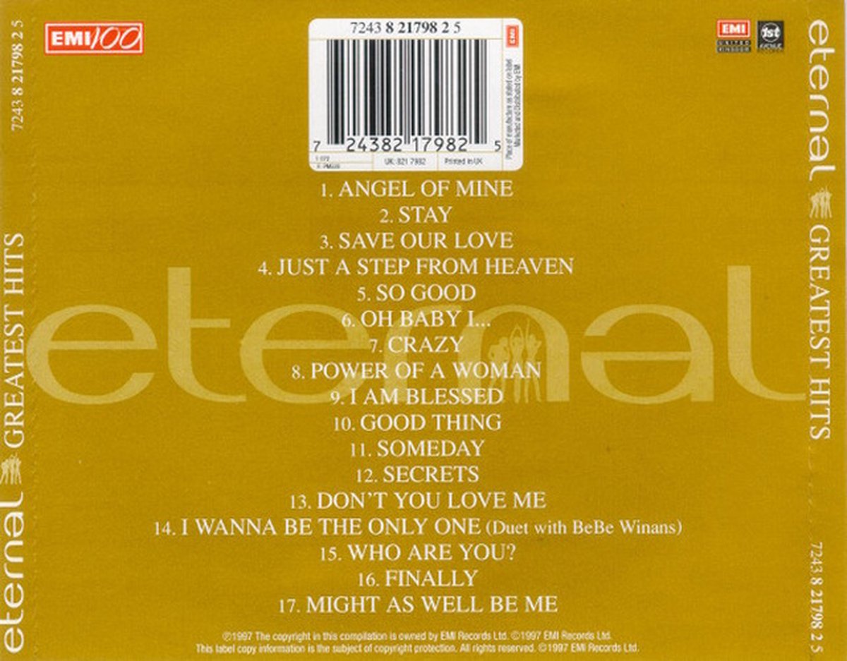 Greatest Hits, Eternal | CD (album) | Muziek | bol