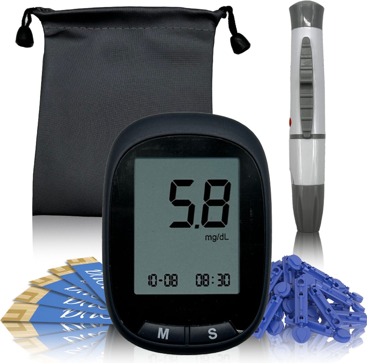 Capsy Glucose Meter All-in-One Set - Lecteur de glycémie - Lecteur de ...