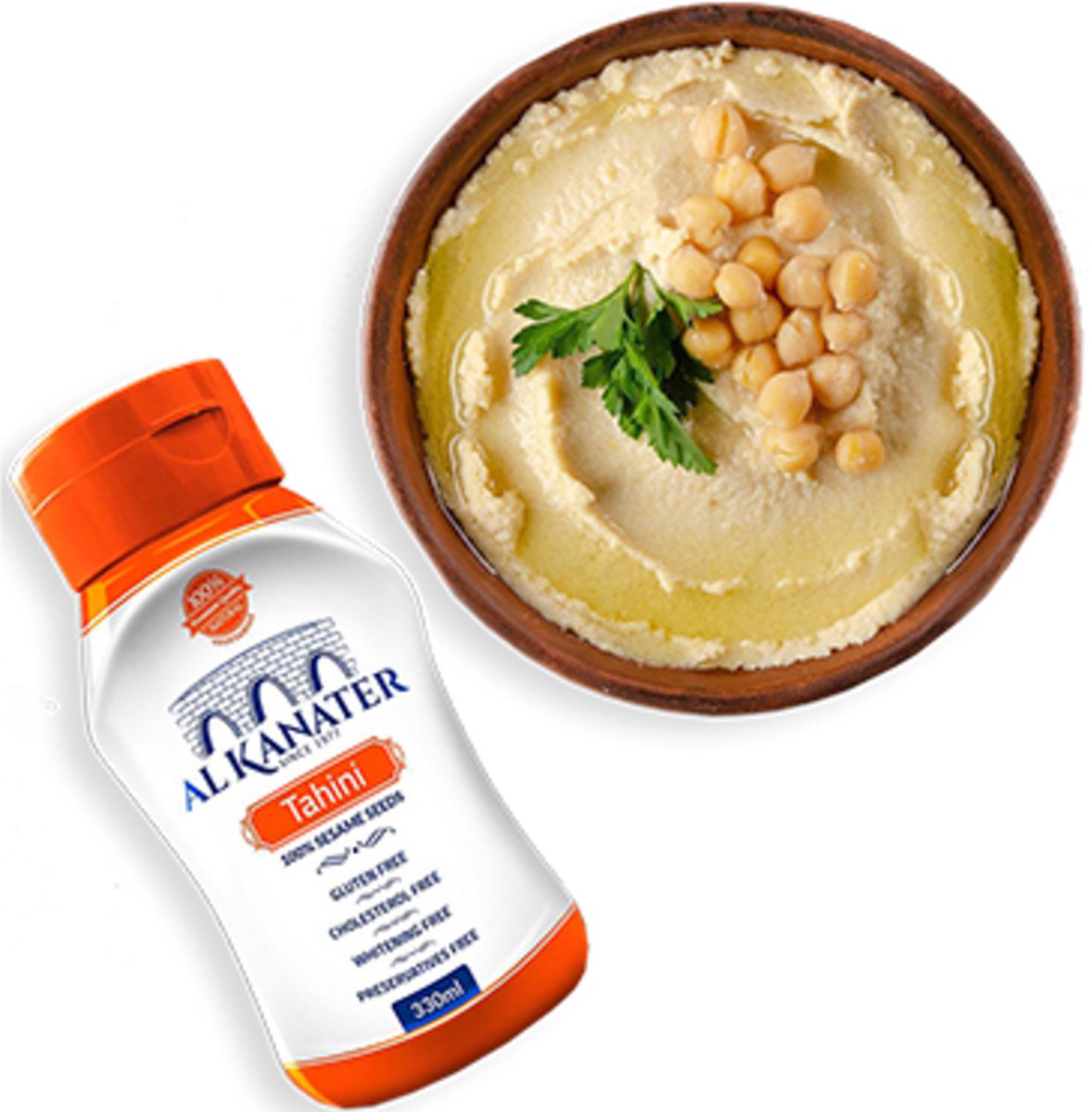 Al Kanater Tahini - 330g - 100% sesam - Glutenvrij | bol.com