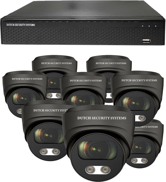 Draadloze beveiligingscamera set - 8x Dome camera - UltraHD 4K - Sony ...