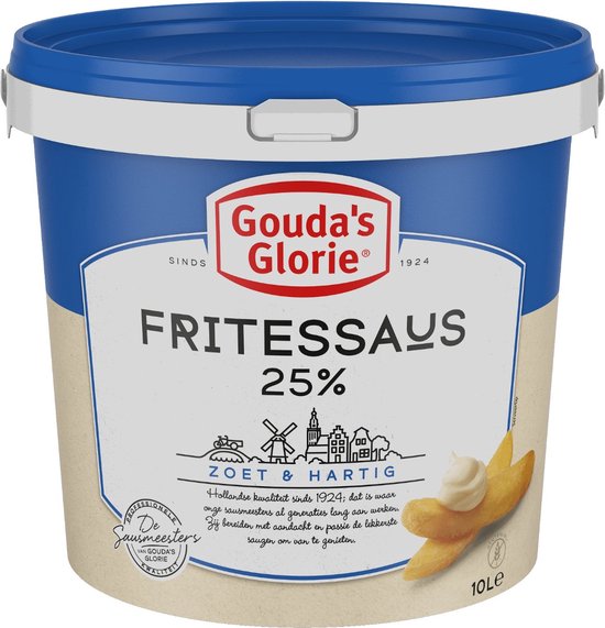 Gouda's Glorie Fritessaus 25% - Emmer 10 liter | bol