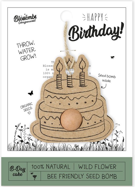 Blossombs bloembommetjes party hanger Happy Birthday! | bol.com