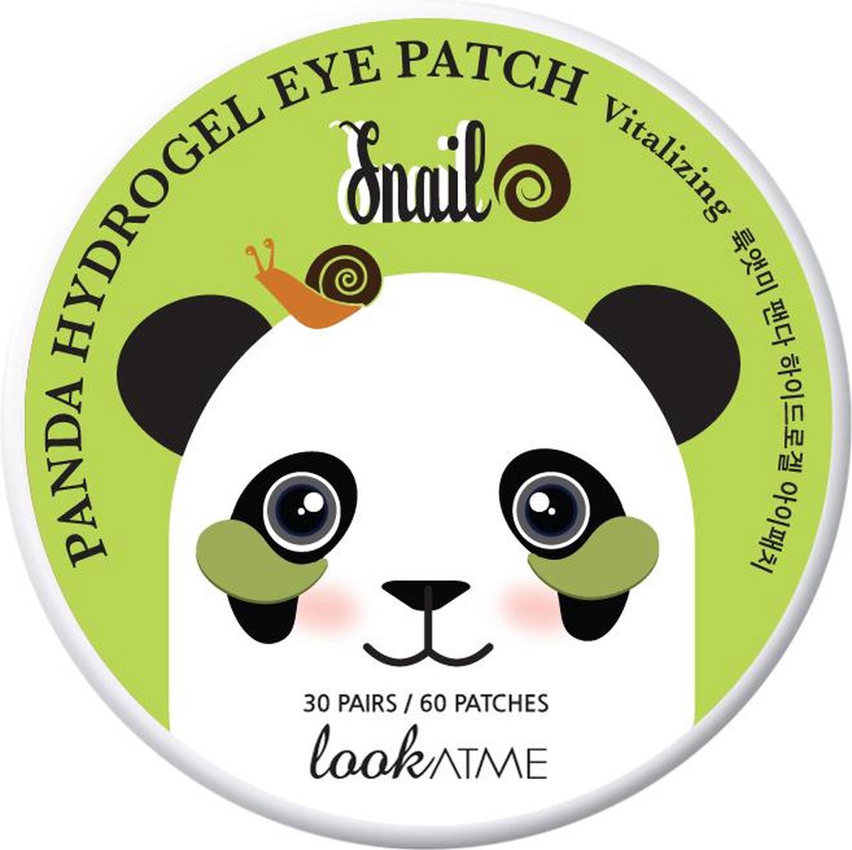lookATME panda hydrogel eye patches (60sts) met slakkenslijm extract | bol