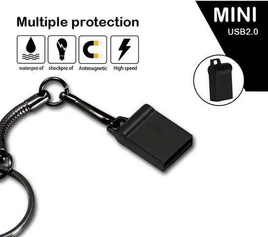 USB-stick - 64GB - Mini - Flash drive - Metal Pen Drive - Memory stick ...