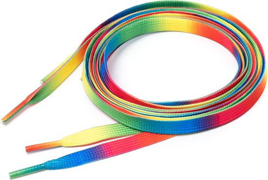 Veters Regenboog Multi color - Gekleurde Veters - Pride | bol