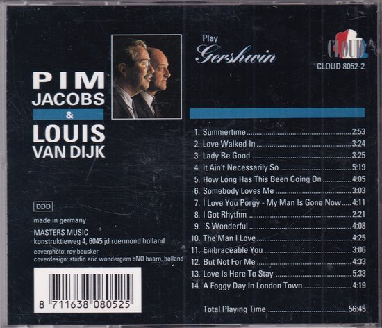 Pim Jacobs and Louis van Dijk play Gershin, Pim Jacobs, Louis van Dijk ...