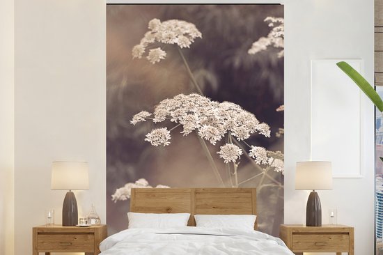 Plant - Wit - Natuur - Bloemen - Behangpapier | bol