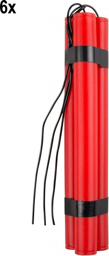 6x Dynamietstaaf 23 cm - fun staaf dynamite | bol