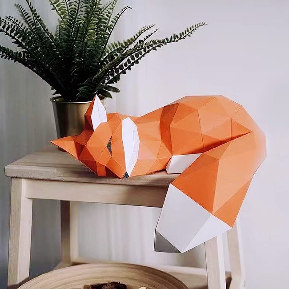 Fox Papercraft, Origami Fox, 3D Paper Craft Kit, DIY Paper Craft ...