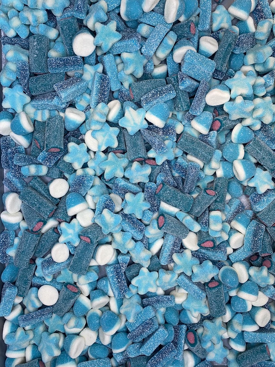 Blauwe snoepmix - 1 kg - Blauw - Snoep - Snoepgoed - Snoeppot ...