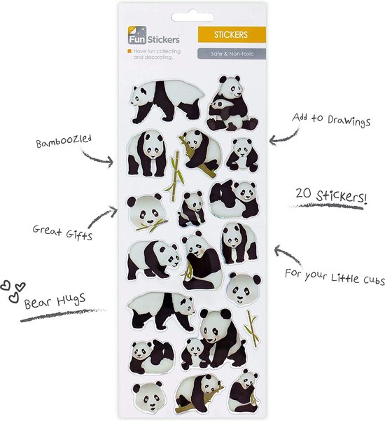 Fun Stickers - Leuke - Pandas | bol.com