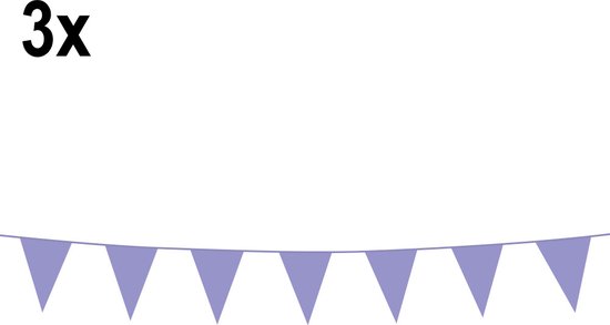 3x Mini Vlaggenlijn Lila | bol.com