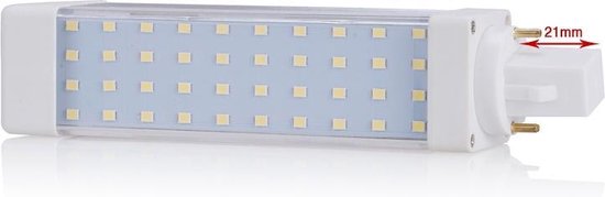 9W G24 PL LED lamp warm wit, G24q-4p (21mm) & G24d-2p compatibel (21mm ...