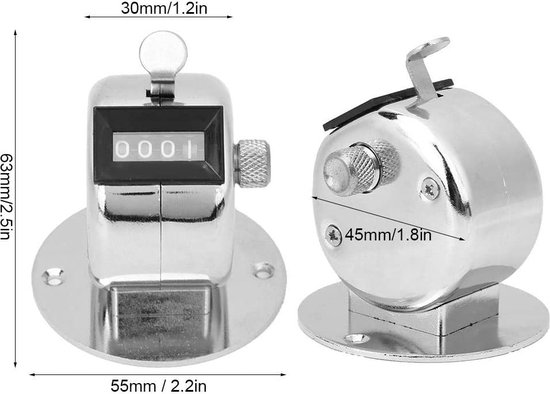 Compteur à main - Compteur de personnes - Métal Manuel à 4 chiffres ...