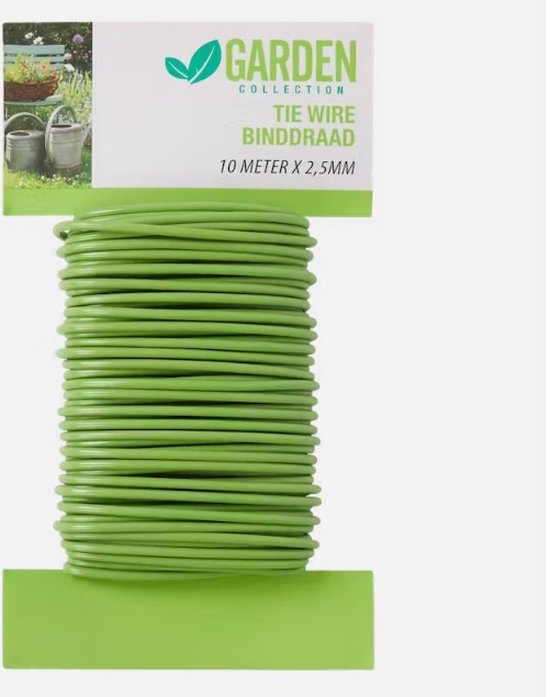 Binddraad / Tuindraad - Groen - Metaal - 10 meter x 2.5 mm - Tie wire ...