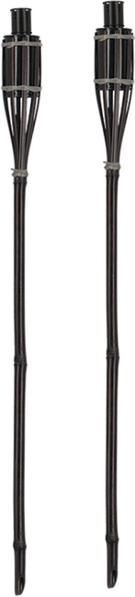 Esschert Design bamboe fakkel zwart 90 cm set van 2 | bol