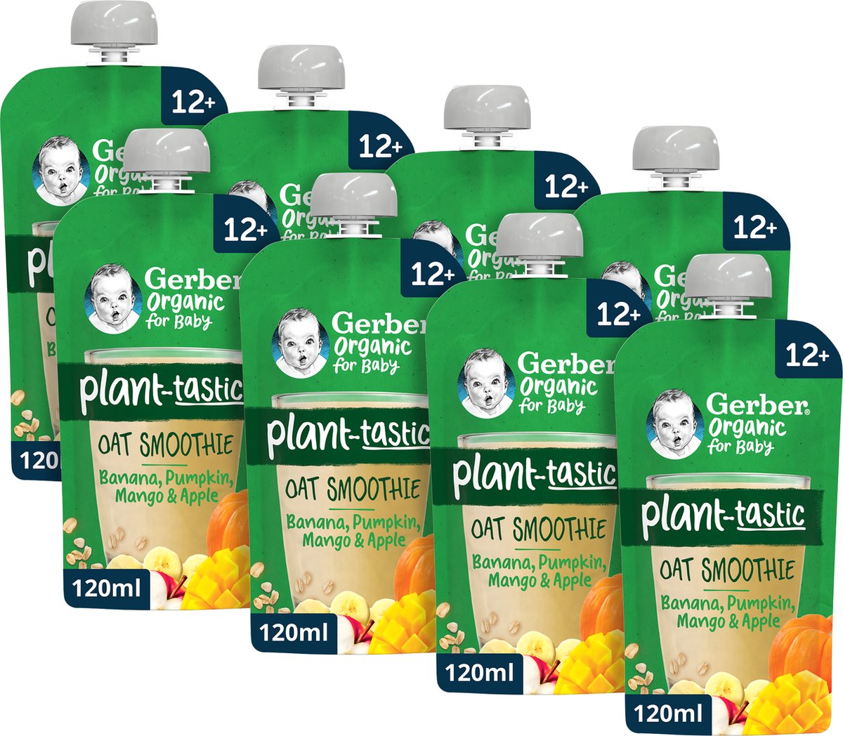 Gerber Plant-tastic Oat Smoothie Banaan Pompoen Mango - vanaf 12 ...
