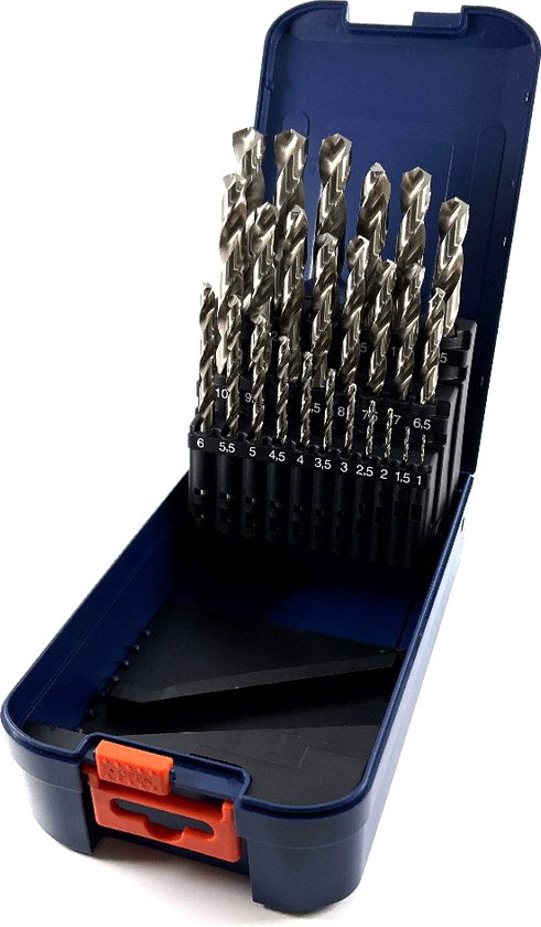 UFAST borenset - 25 delig - Ø 1 tot Ø 13 mm x 0.5 mm - HSS-G - In cassette | bol