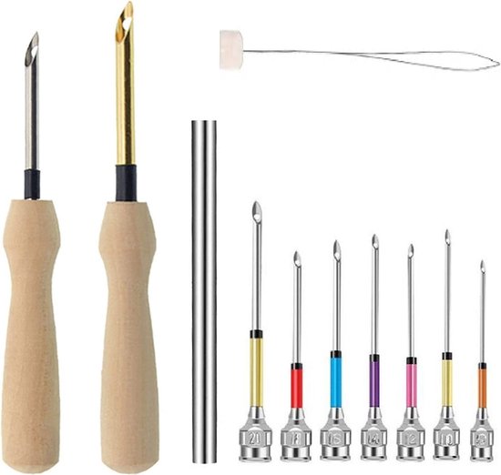 Punch Needle pakket voor starters - Punche Naald - Met 7 Naalden | bol.com