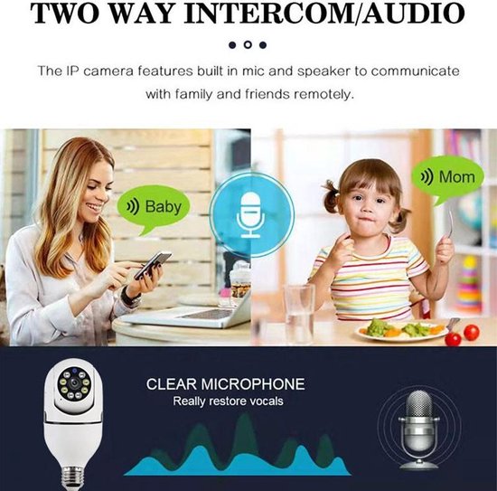 Wifi 360eyes Camera - 1080p-5G-Beveiligingscamera - IP Camera ...