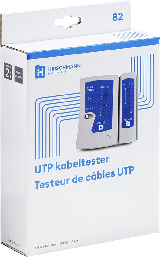 Hirschmann UTP TEST SHOP LAN kabeltester voor netwerkkabels - RJ45 ...